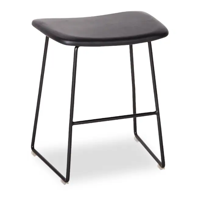 Albin Backless Stool with Seat Pad - Abax Kingfisher