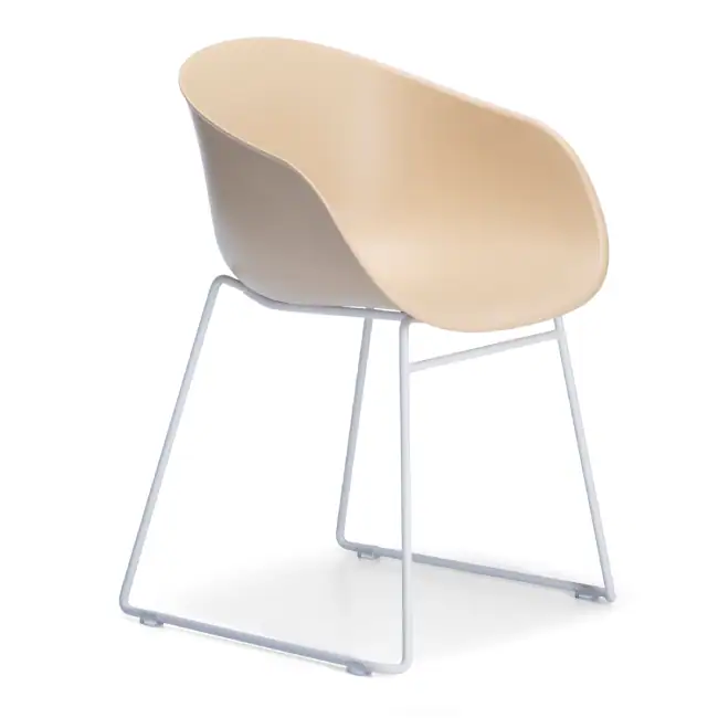 Ayla Chair with a Sled Base - PP - Abax Kingfisher