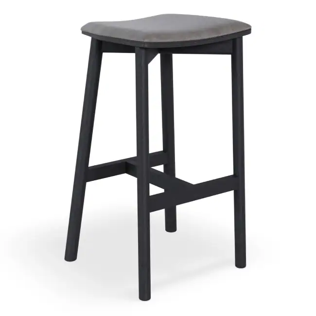 Korey Backless Stool with Seat Pad - Abax Kingfisher