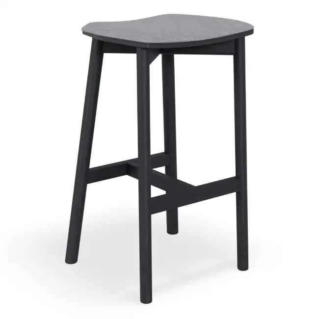 Korey Backless Stool with Seat Pad - Abax Kingfisher