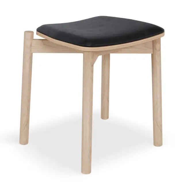 Korey Backless Stool with Seat Pad - Low - Abax Kingfisher
