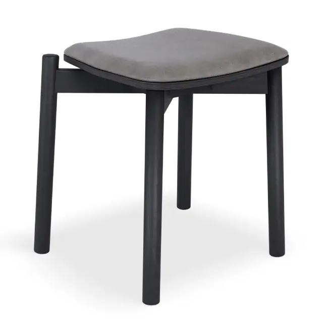 Korey Backless Stool with Seat Pad - Low - Abax Kingfisher