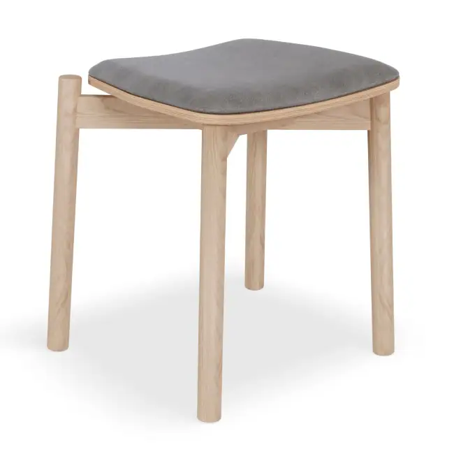 Korey Backless Stool with Seat Pad - Low - Abax Kingfisher