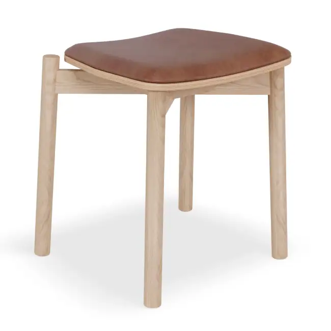 Korey Backless Stool with Seat Pad - Low - Abax Kingfisher