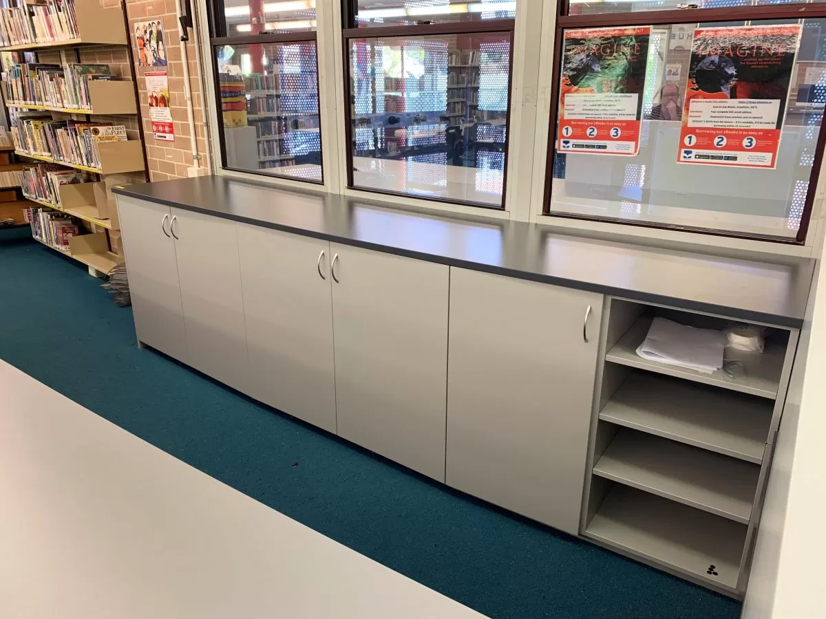 Newtown High school Library Reception - Abax Kingfisher